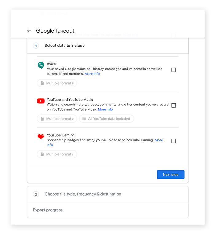 Download Your Google Data with Google Takeout
