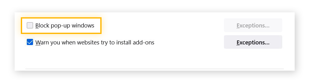 How to Allow and How to Block Firefox Pop-Ups