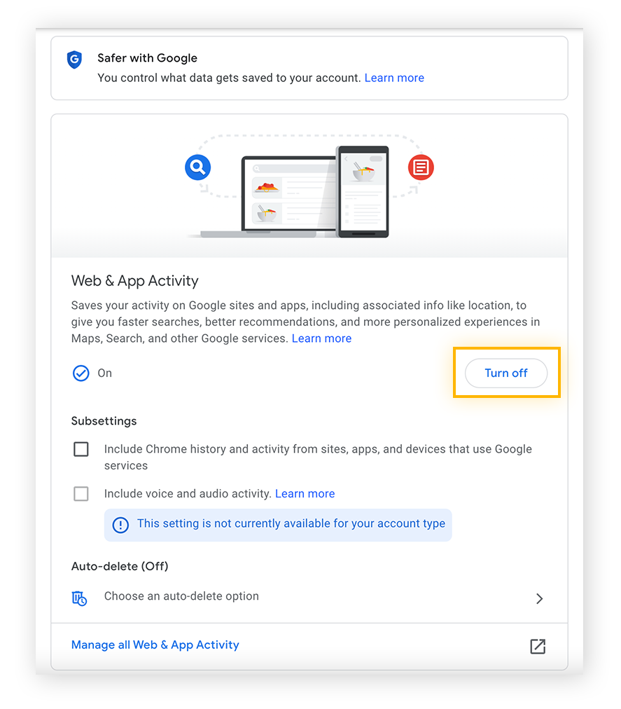 Effacer votre historique de recherche et de navigation