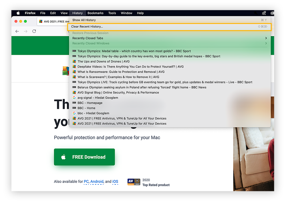 Effacer votre historique de recherche et de navigation