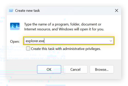 internet explorer black screen