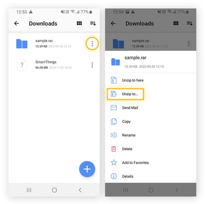 Abrir e extrair arquivos RAR em PC, Mac ou celular