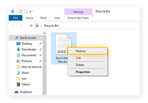 How to Recover & Restore Deleted Files in Windows