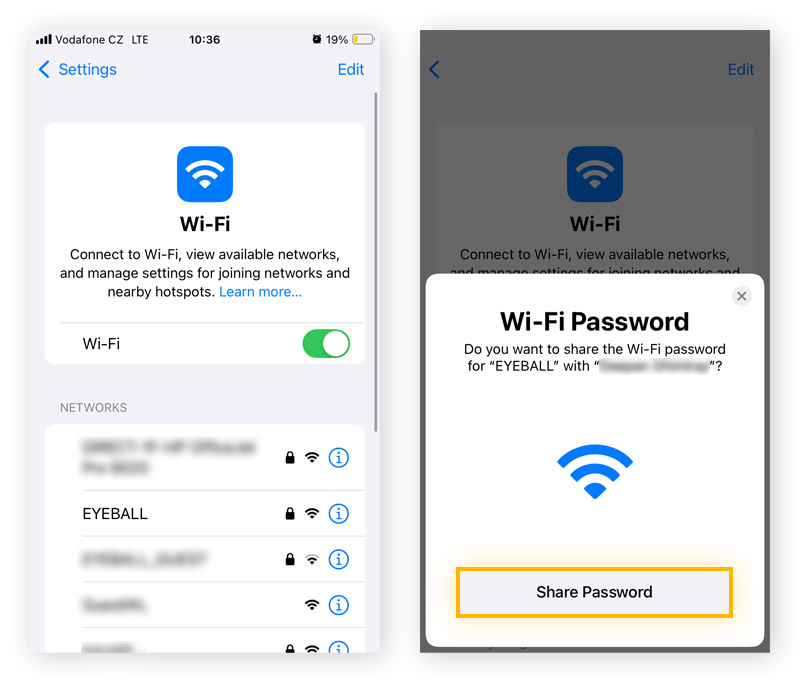So teilen Sie ein WLAN-Passwort von einem iPhone aus