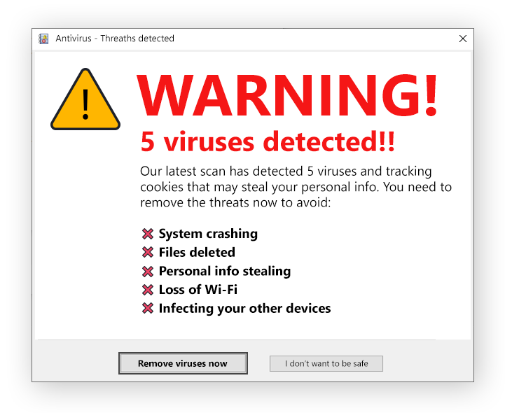 Comment repérer les fausses alertes de virus